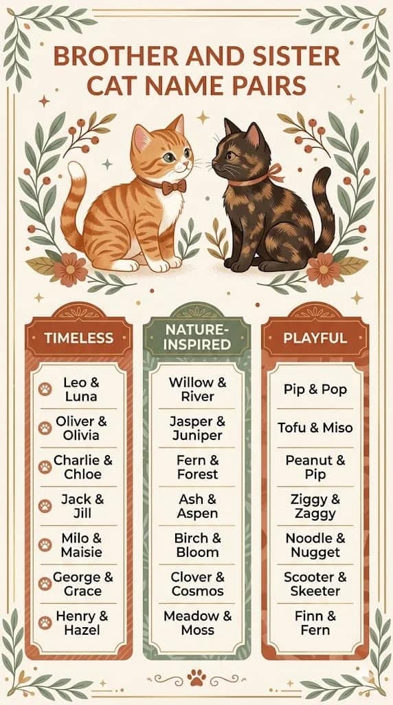 Names For Sister Kittens